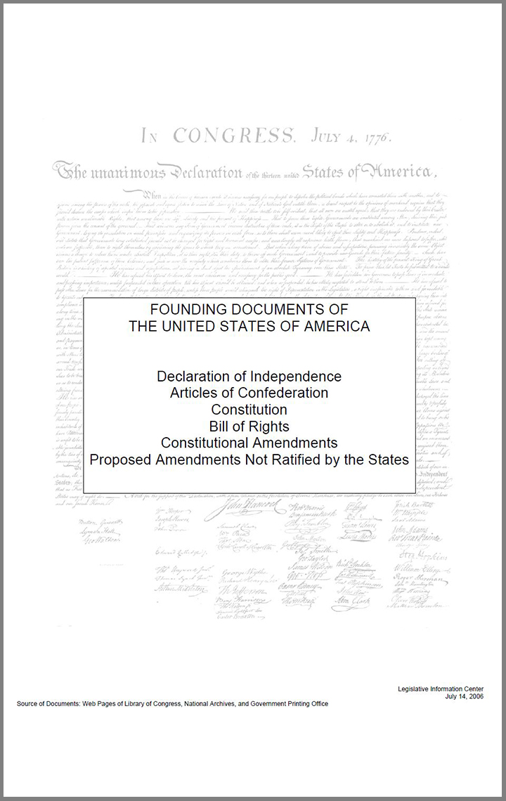 Founding Documents of the United States (Constitution, Bill of Rights ...